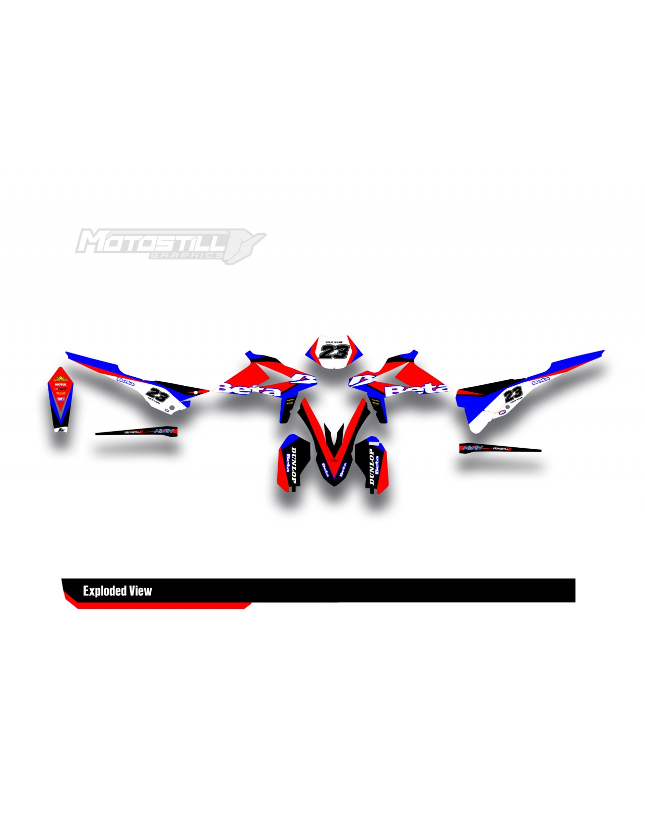 BETA RR GRAPHIC KIT | BETA RR STICKER SET | BETA RR DECAL KIT