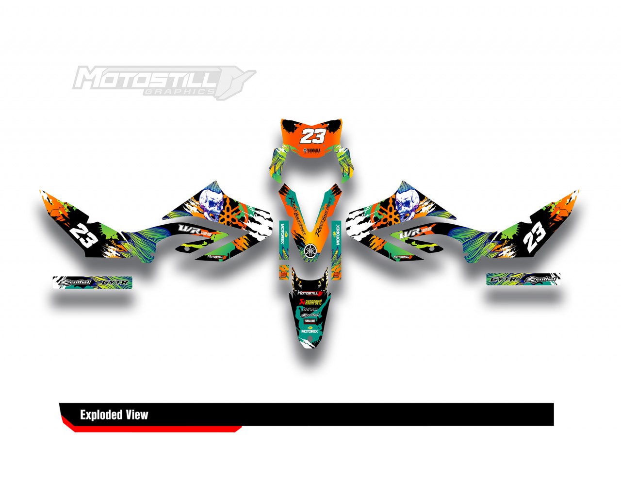 yamaha wr125 r-x graphic kit , yamaha wr125 r-x sticker kit , yamaha ...