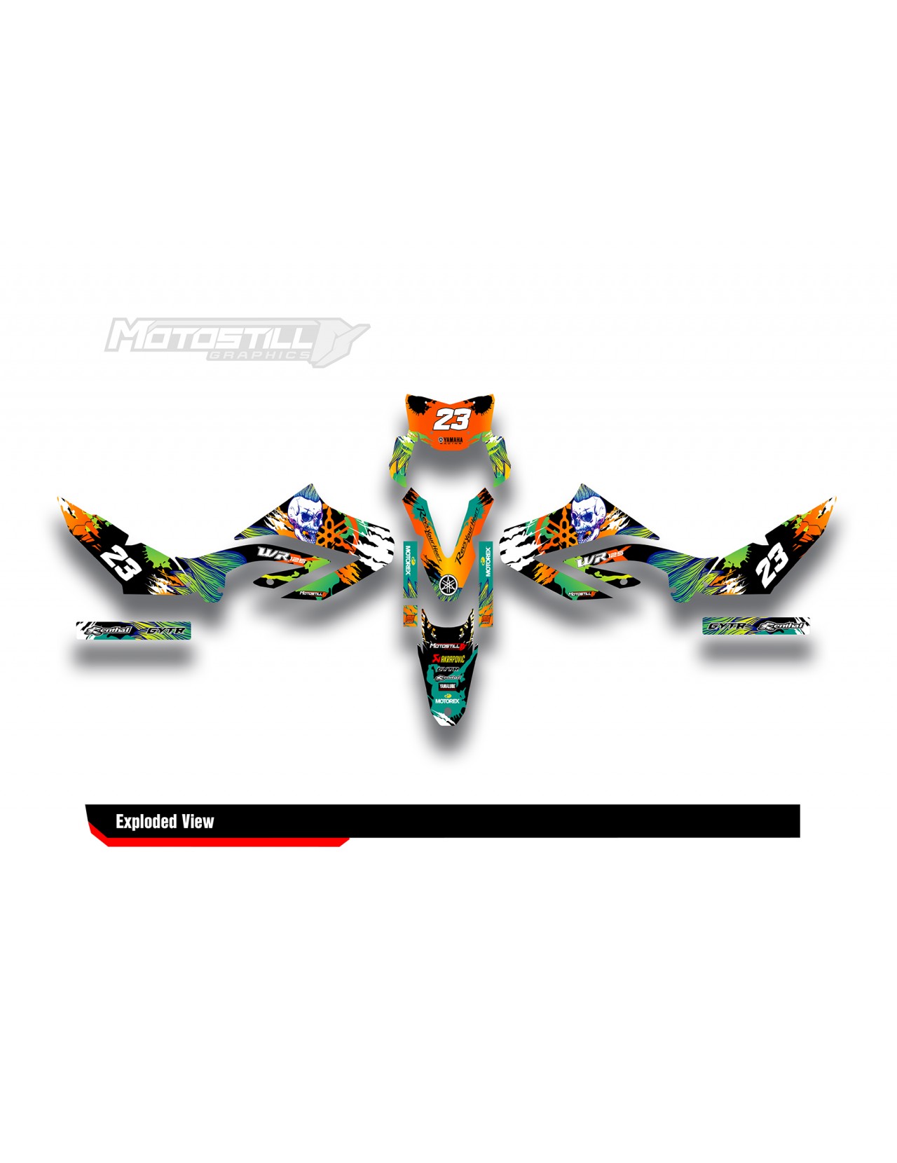 yamaha wr125 r-x graphic kit, yamaha wr125 r-x decal kit, yamaha wr125 ...