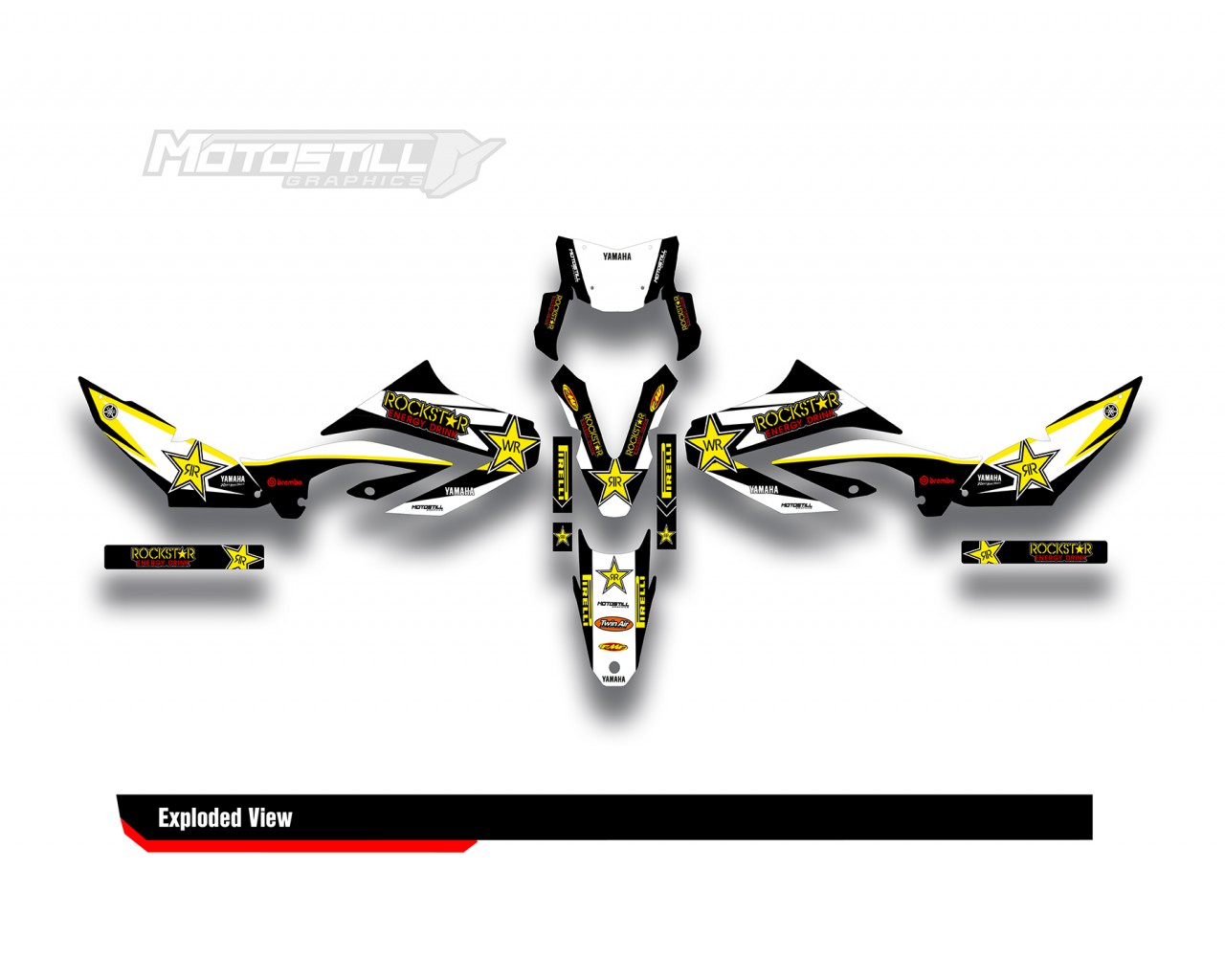 yamaha wr125 r-x graphic kit , yamaha wr125 r-x sticker kit , yamaha ...