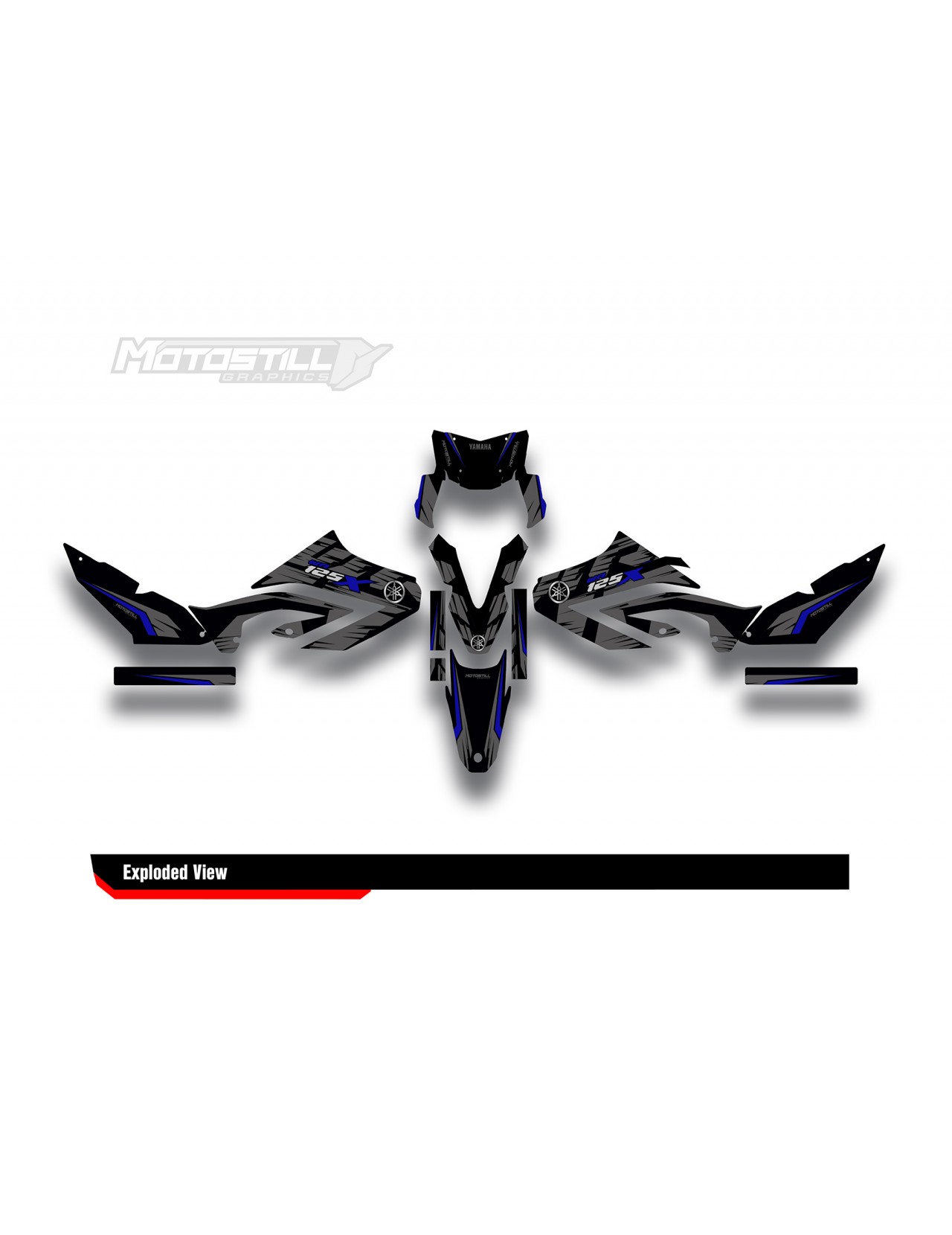 yamaha wr125 r-x graphic kit , yamaha wr125 r-x sticker kit , yamaha ...