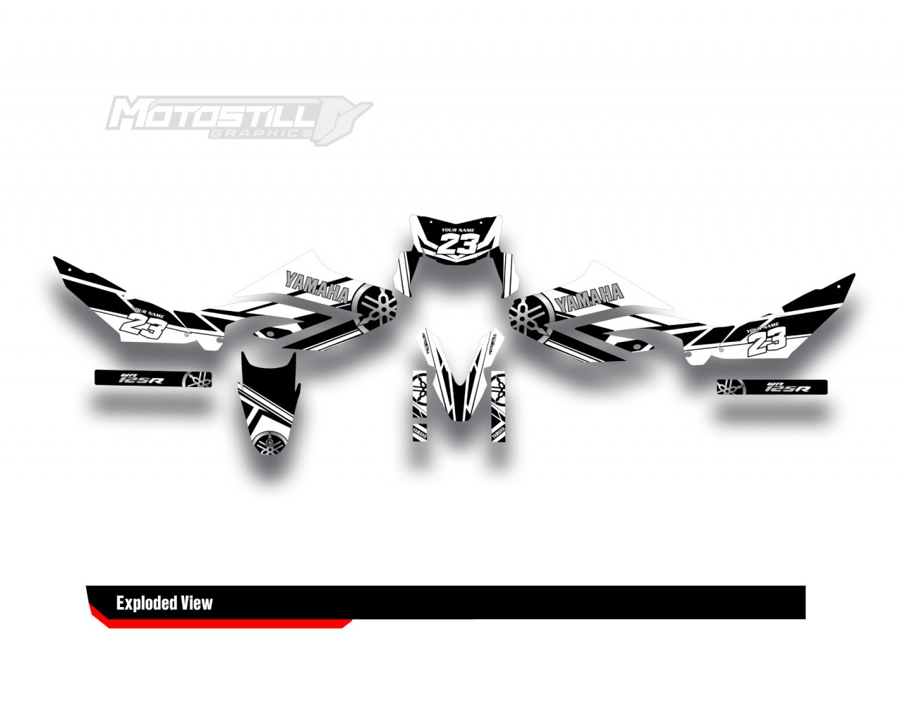 yamaha wr125 r-x graphic kit , yamaha wr125 r-x sticker kit , yamaha ...