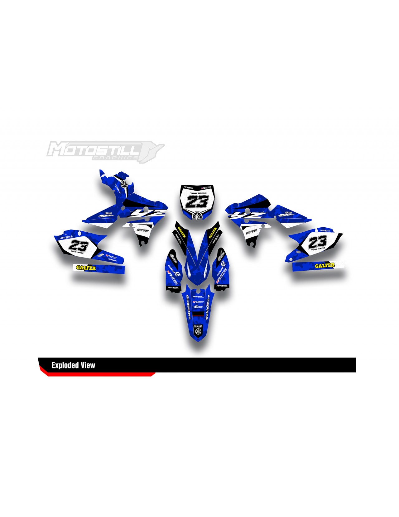 yamaha yz 250 f graphic kit , yamaha yz 450 f sticker kit , yamaha yz ...