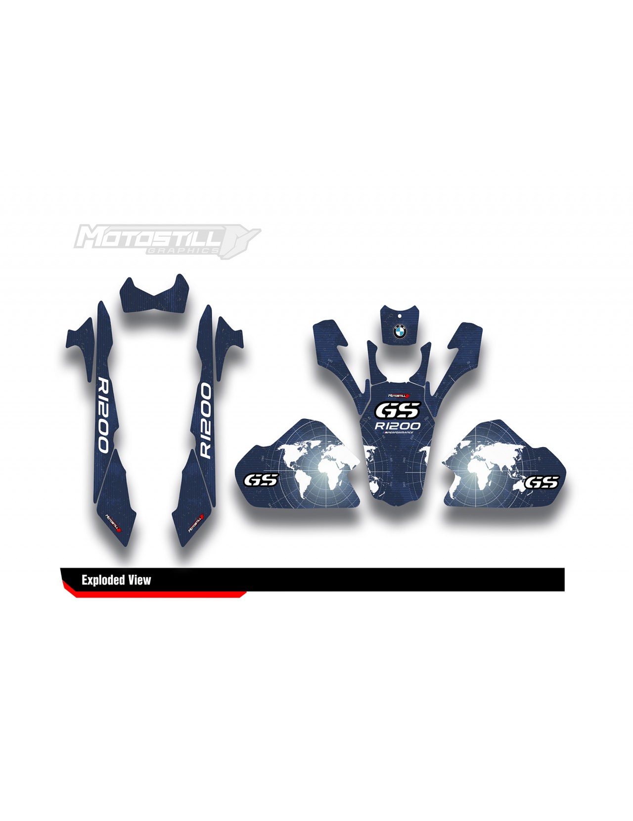 BMW GS 1200 ADV 2014 2015 2016 2017 2018 2019 2020 GRAPHIC STICKER SET ...