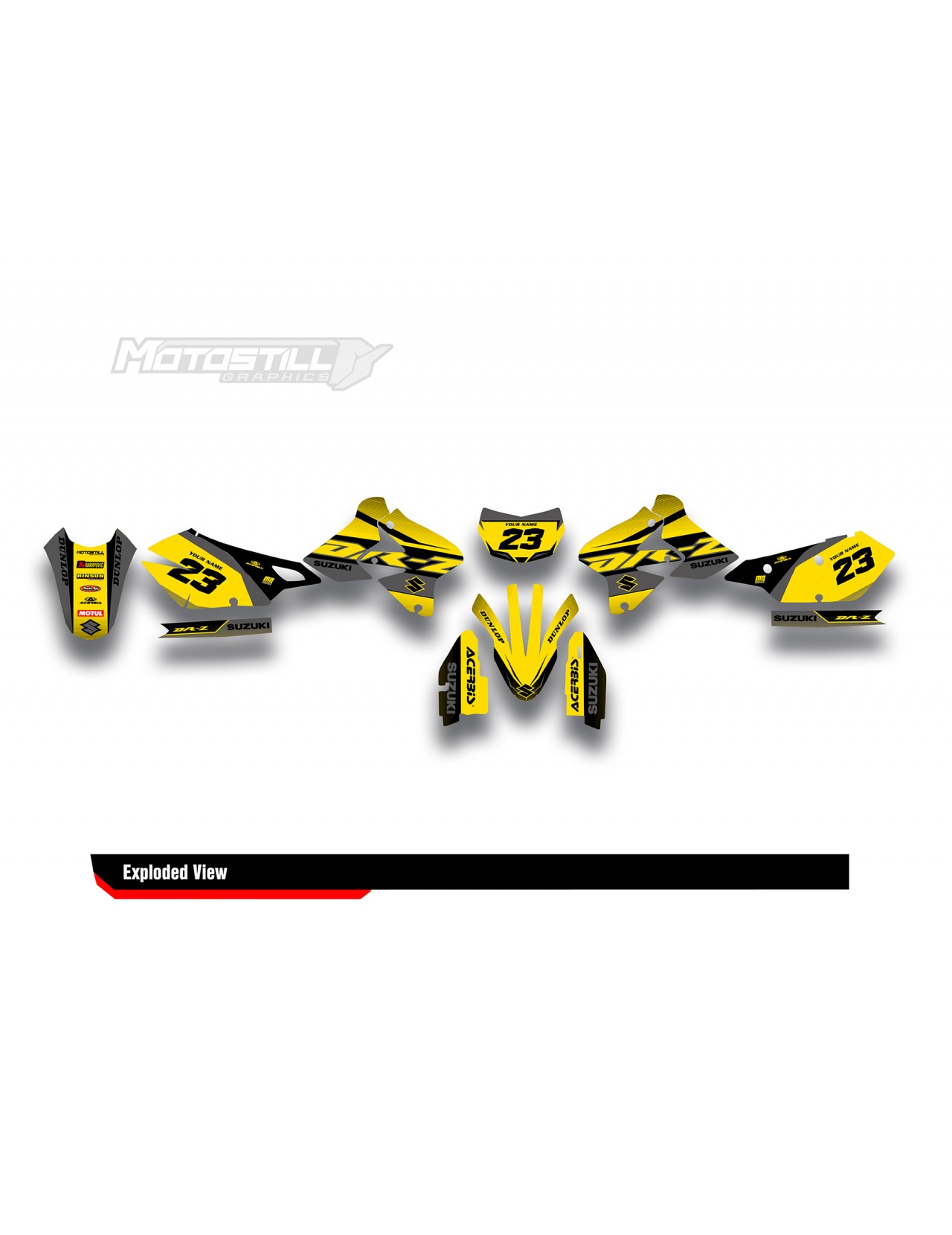 SUZUKI DRZ GRAPHIC KIT | SUZUKI DRZ STICKER SET | SUZUKI DRZ DECAL KIT ...