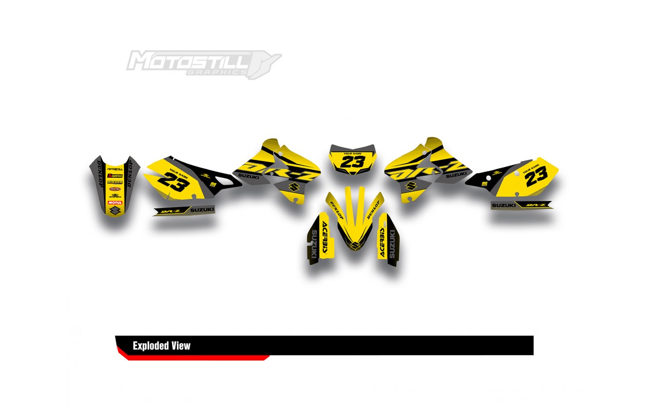 SUZUKI DRZ GRAPHIC KIT | SUZUKI DRZ STICKER SET | SUZUKI DRZ DECAL KIT ...