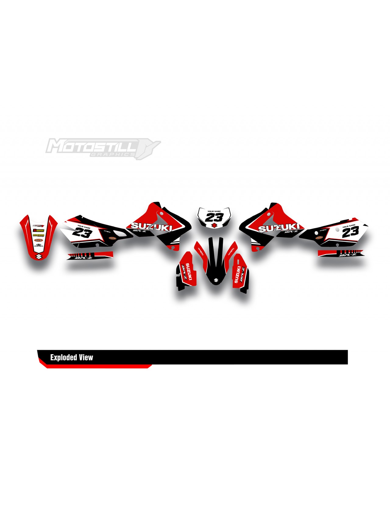 SUZUKI DRZ GRAPHIC KIT | SUZUKI DRZ STICKER SET | SUZUKI DRZ DECAL KIT ...