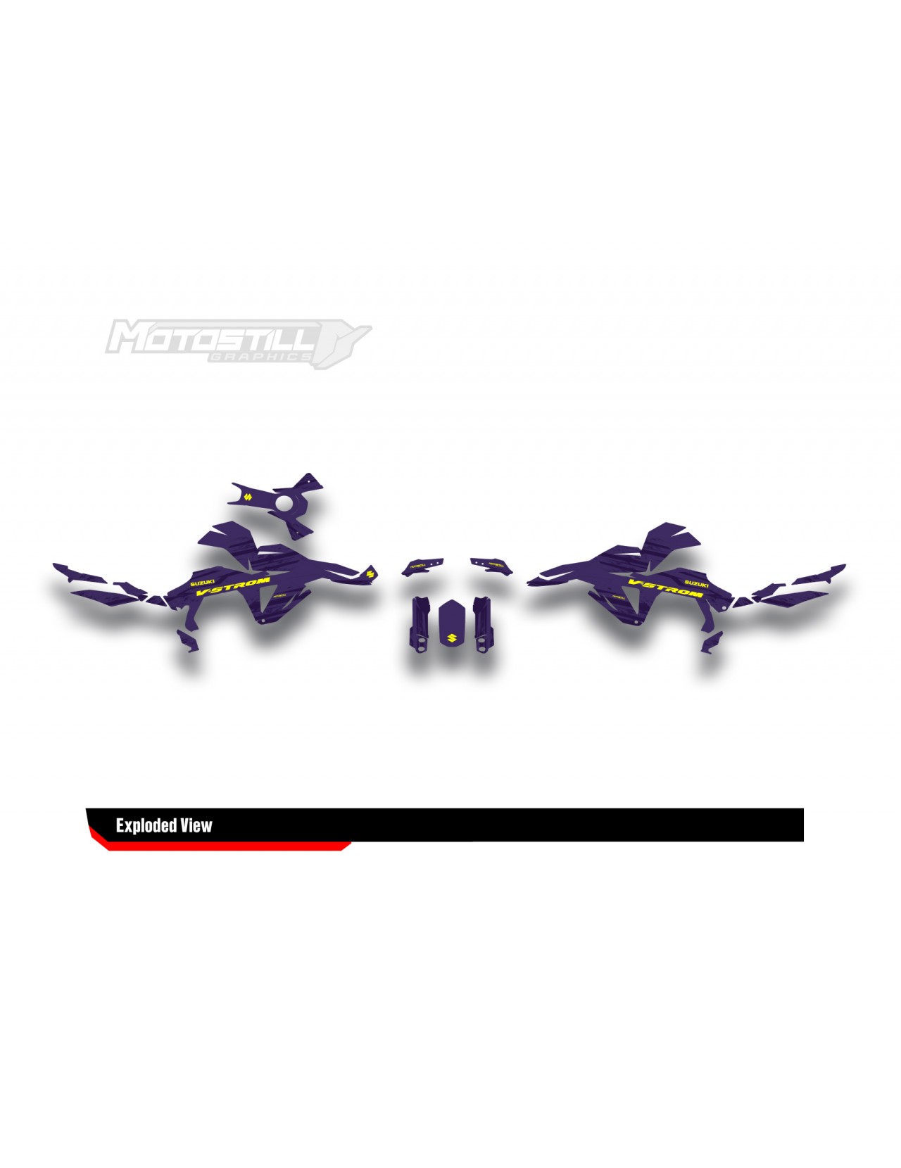 SUZUKI VSTROM 800DE-SE GRAPHIC STICKER SET DECAL KIT GRAPHIC KIT ...