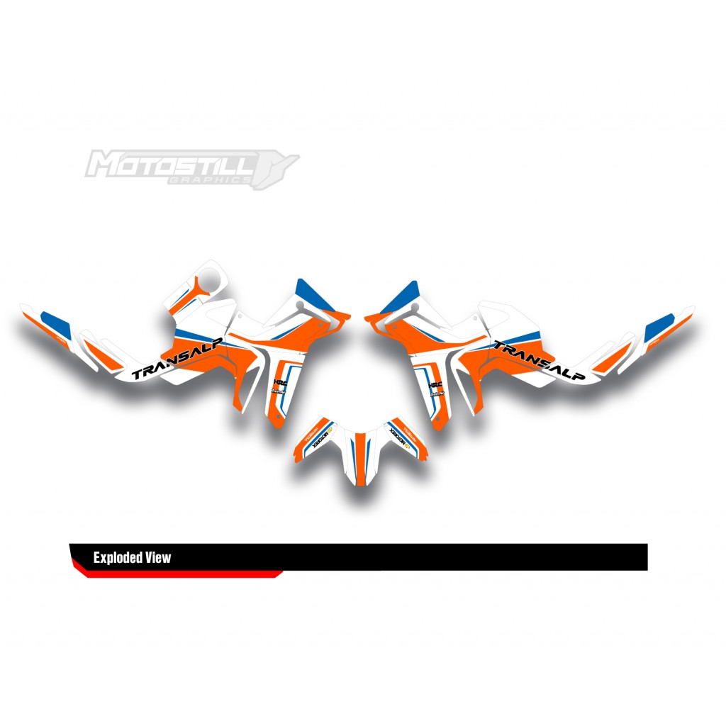 Motorcycle Scratch Protection Resin Bike 3D Stickers For Honda Transalp ...