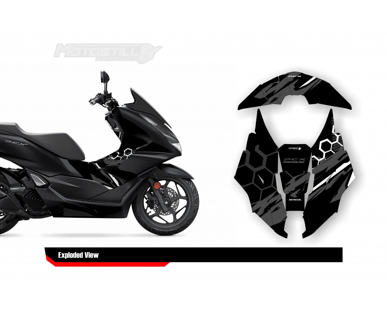 honda pcx koruma grafik kit - honda pcx koruma sticker kıt - honda pcx ...