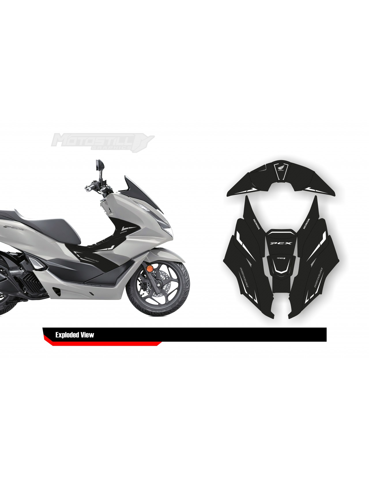 honda pcx sticker kit | honda pcx graphic kit | honda pcx decal kit ...