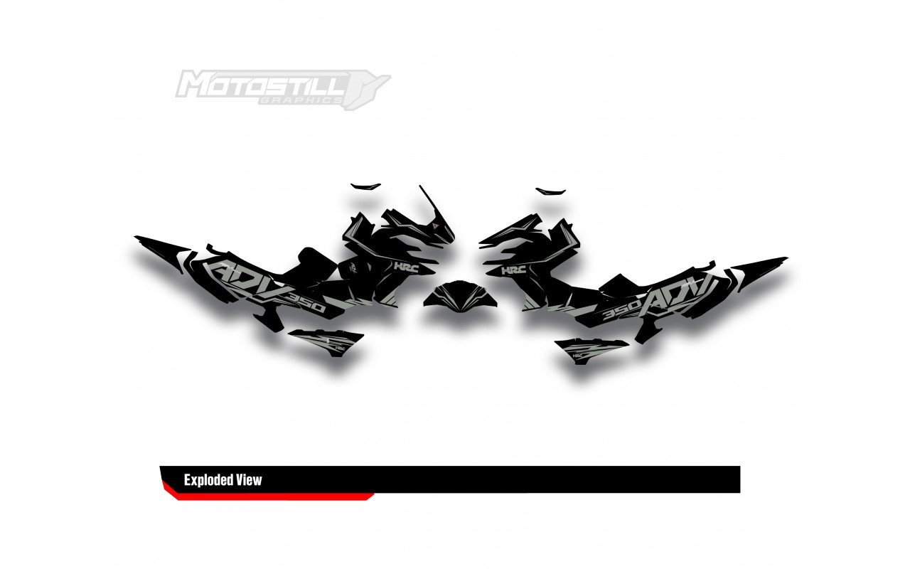 honda adv 350 graphıc kit - honda adv 350 decal kit - honda adv 350 ...