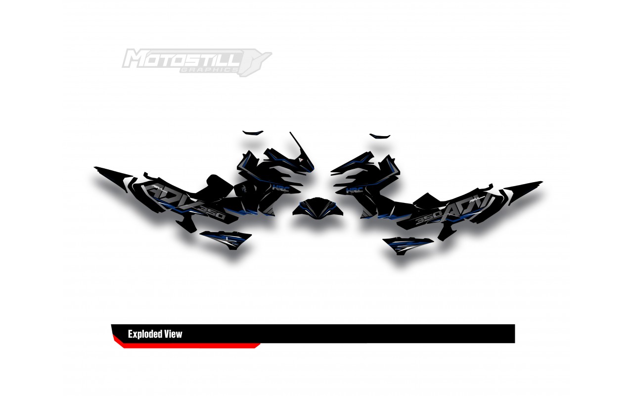 honda adv 350 graphıc kit - honda adv 350 decal kit - honda adv 350 ...