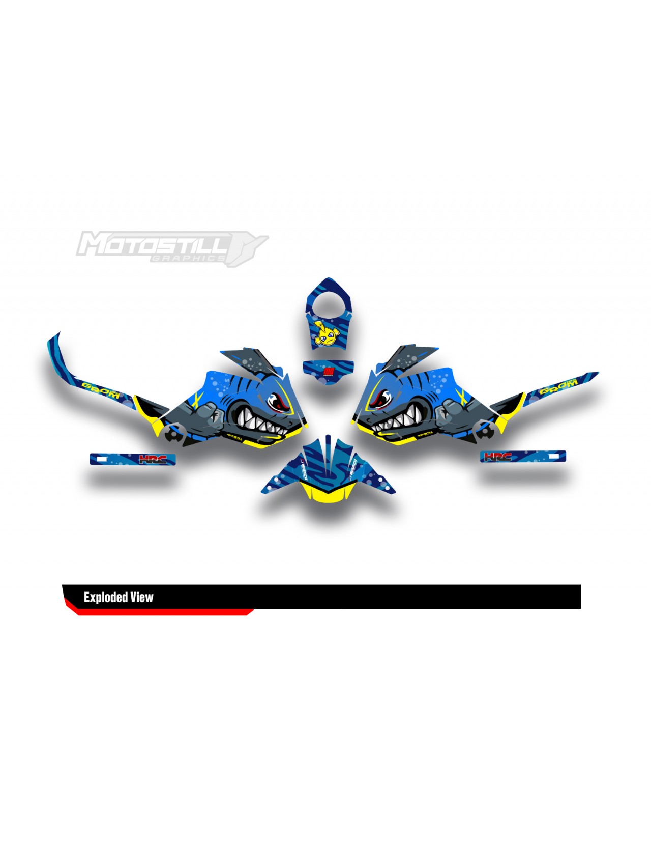 honda grom msx125 graphic kit | honda grom msx125 decal kit | honda ...