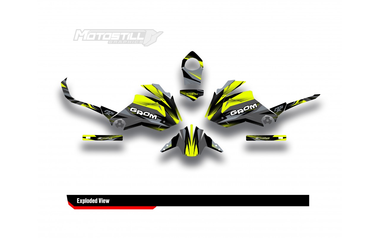 honda grom msx125 graphic kit | honda grom msx125 decal kit | honda ...