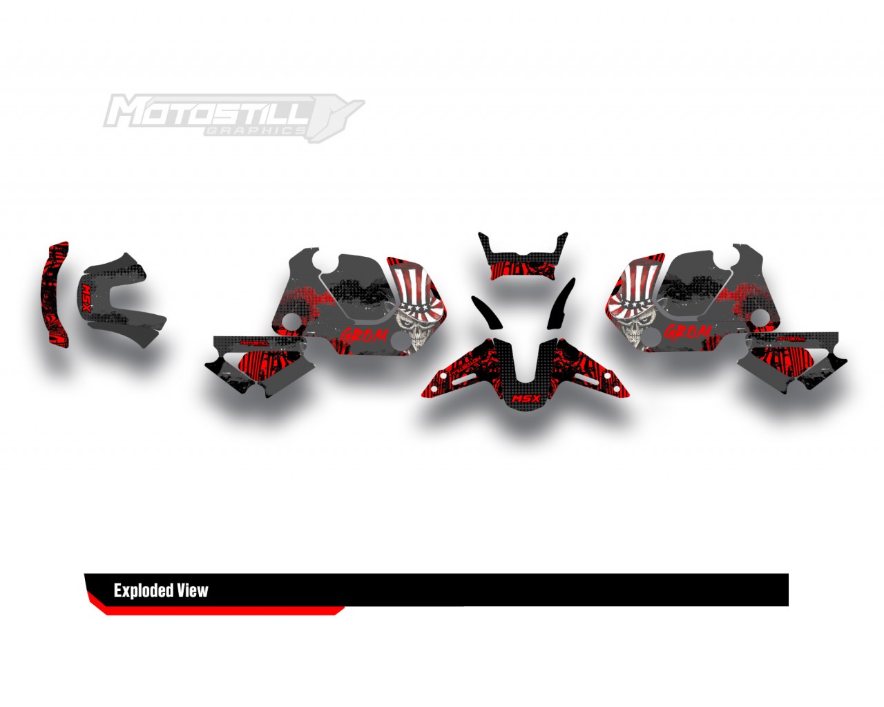 honda grom msx125 graphic kit | honda grom msx125 decal kit | honda ...