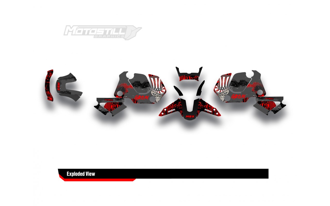 honda grom msx125 graphic kit | honda grom msx125 decal kit | honda ...