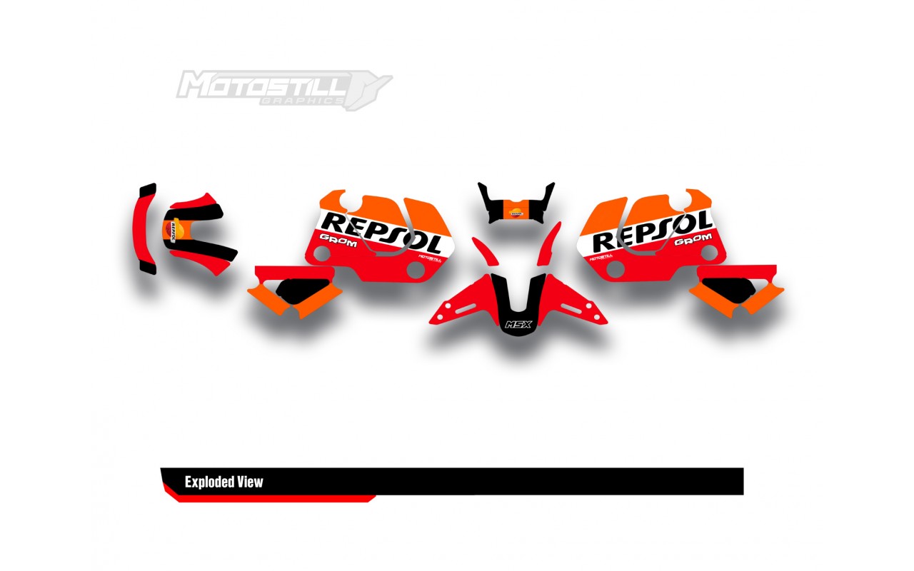 honda grom msx125 graphic kit | honda grom msx125 decal kit | honda ...