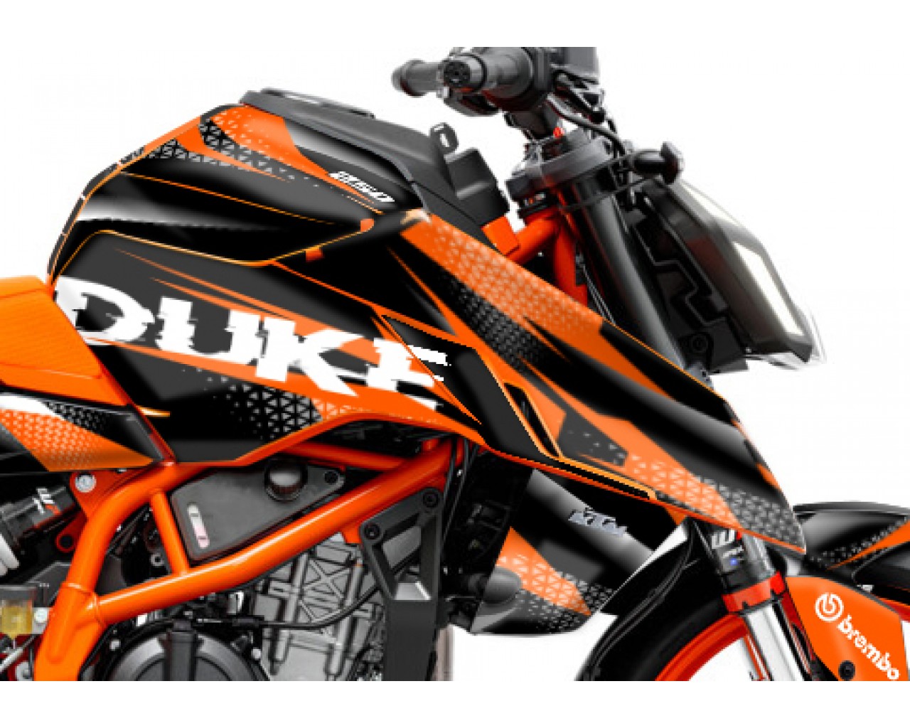 ktm duke 125 - 250 - 390 sticker kit | ktm duke 125 - 250 - 390 graphic ...