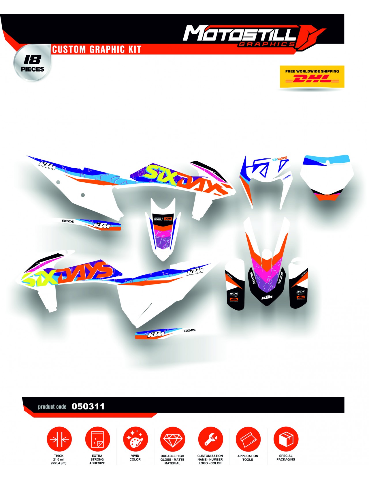 ktm exc graphic kit | ktm exc sticker kit | ktm exc decal kit | ktm xc ...