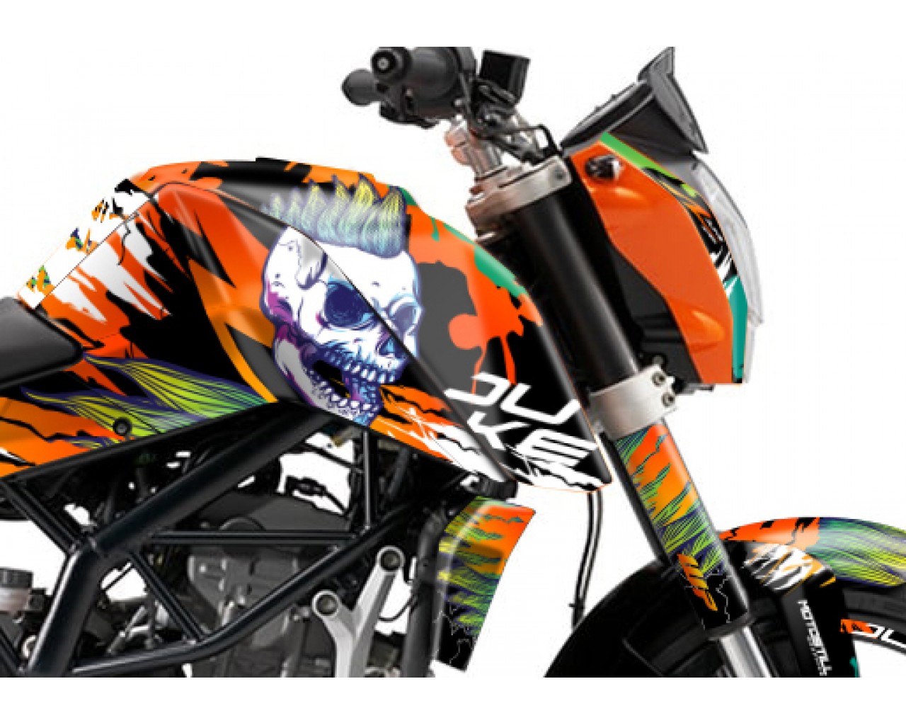 ktm duke 125 - 200 - 250 - 390 sticker kit | ktm duke 125 - 200 - 250 ...