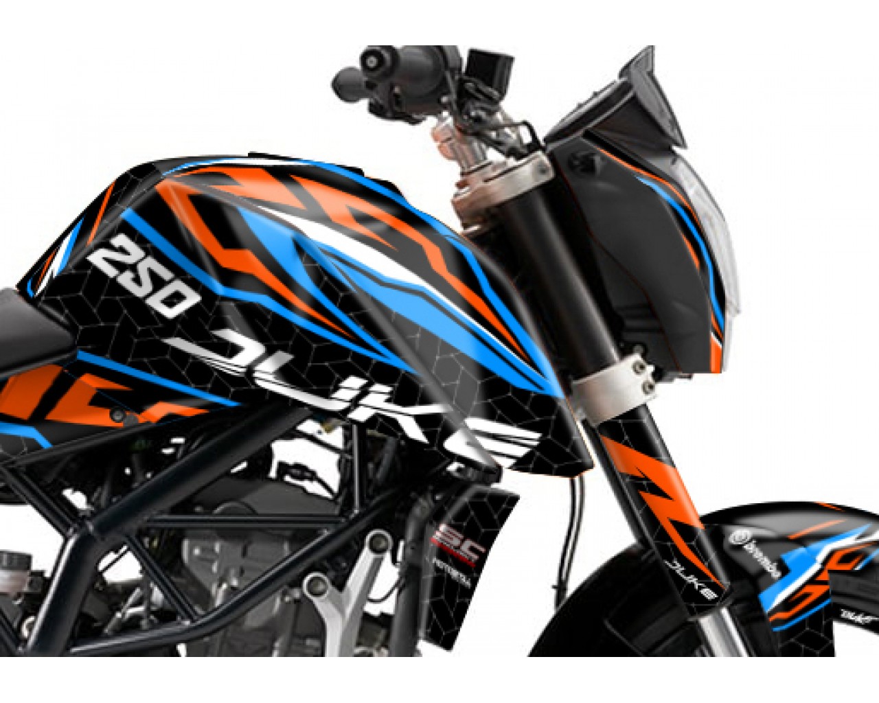 ktm duke 125 - 200 - 250 - 390 sticker kit | ktm duke 125 - 200 - 250 ...