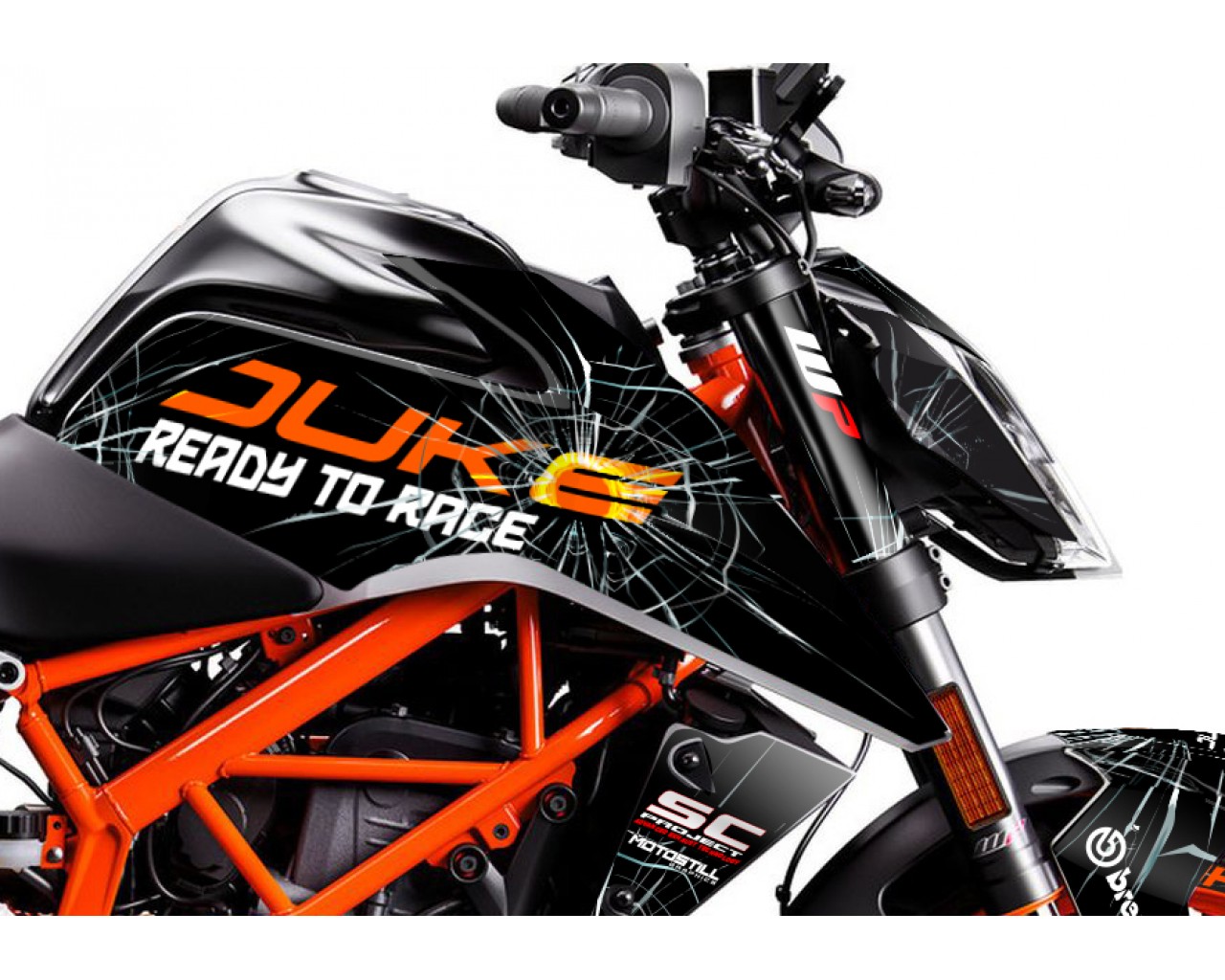 ktm duke 125 - 200 - 250 - 390 sticker kit | ktm duke 125 - 200 - 250 ...