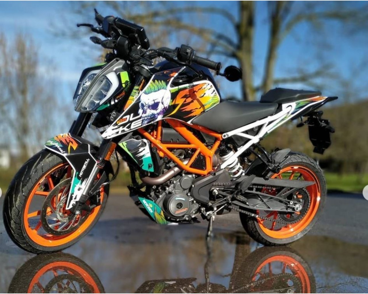 ktm duke 125 - 200 - 250 - 390 sticker kit | ktm duke 125 - 200 - 250 ...