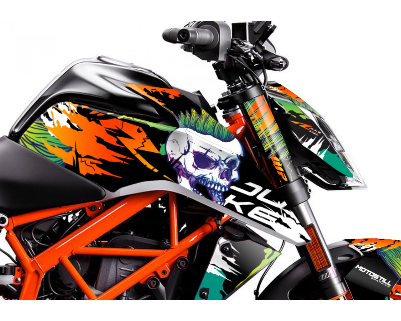 ktm duke 125 - 200 - 250 - 390 sticker kit | ktm duke 125 - 200 - 250 ...