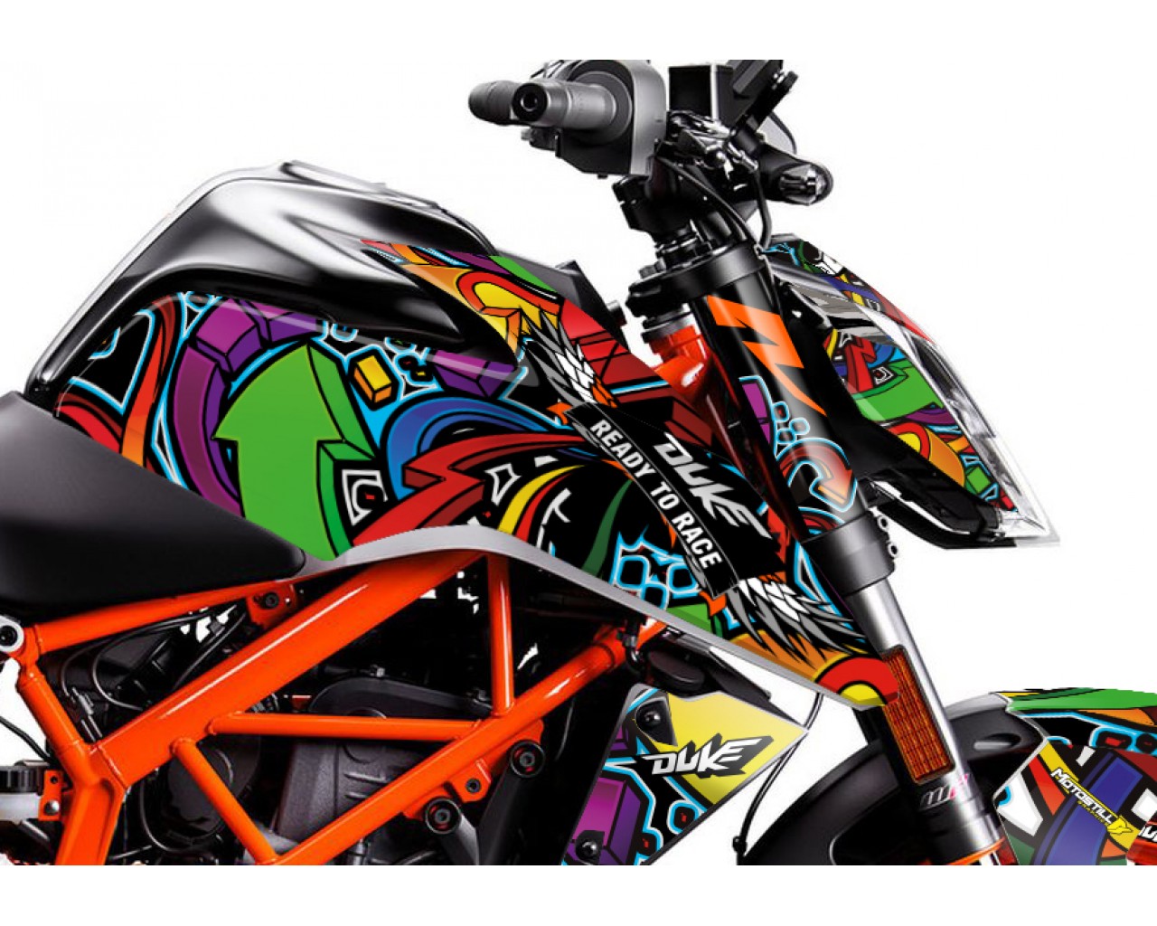 ktm duke 125 - 200 - 250 - 390 sticker kit | ktm duke 125 - 200 - 250 ...