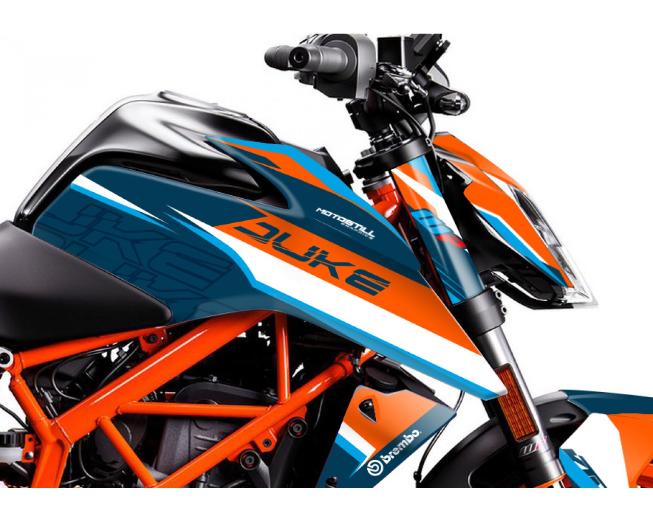 ktm duke 125 - 200 - 250 - 390 sticker kit | ktm duke 125 - 200 - 250 ...