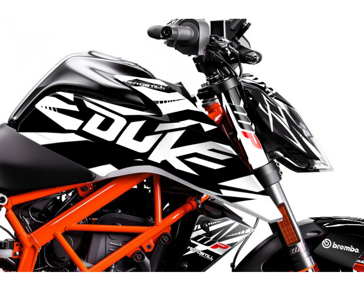 ktm duke 125 - 200 - 250 - 390 sticker kit | ktm duke 125 - 200 - 250 ...